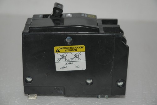 Square D QO280 Mini Plug-On Circuit Breaker 2 Pole 120/240VAC 80 Amp ...