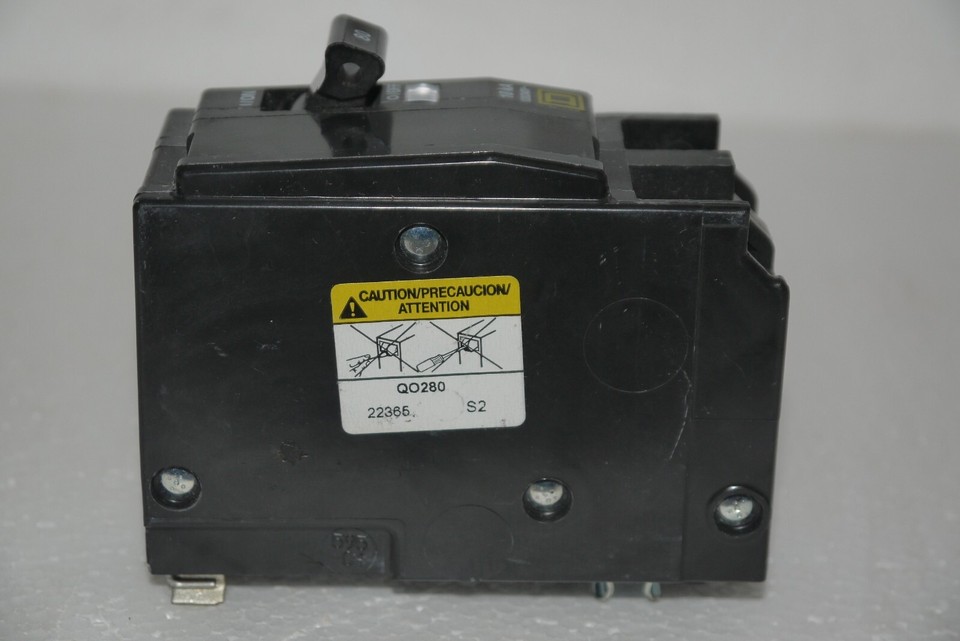 Square D QO280 Mini Plug-On Circuit Breaker 2 Pole 120/240VAC 80 Amp ...