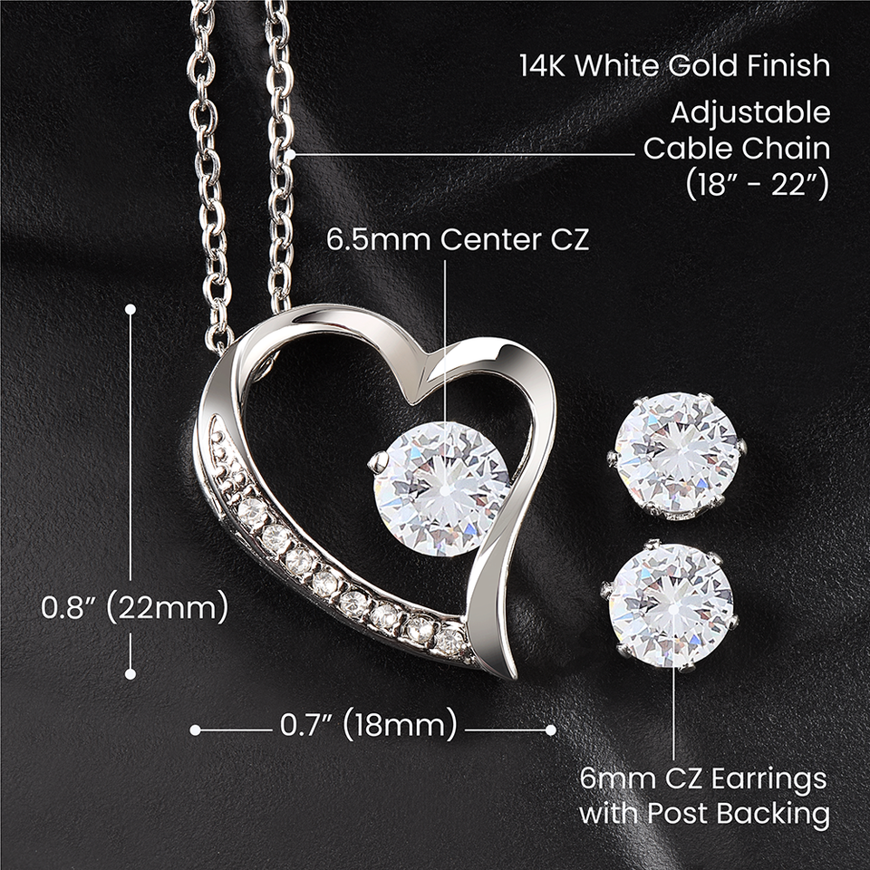 Friendship Heart Necklace and Earring Set | eBay