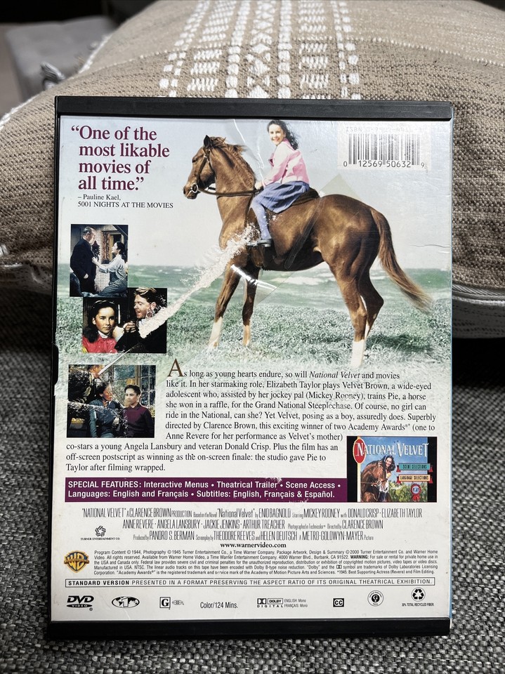 National Velvet Dvd Mickey Rooney Elizabeth Taylor 12569506329| eBay