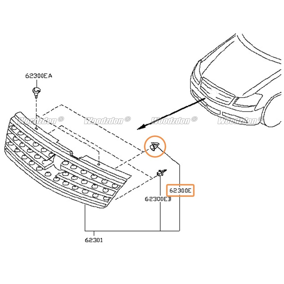 30pcs Grille Clips Front Grill Bumper Cover Retainer Fit for Nissan ...