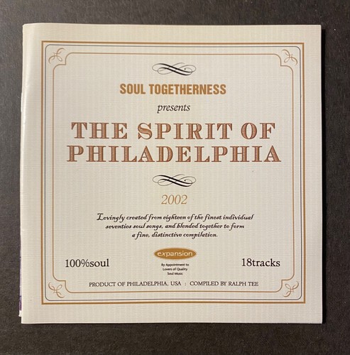 CD – The Spirit Of Philadelphia – 2002 Soul Togetherness Expansion ...