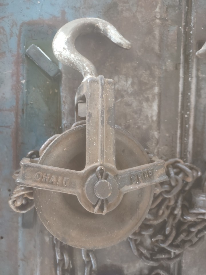 Timken 502 & 503 Roller Hook Chain Grip Hoist with Approx 20ft Chain ⛓️ ...