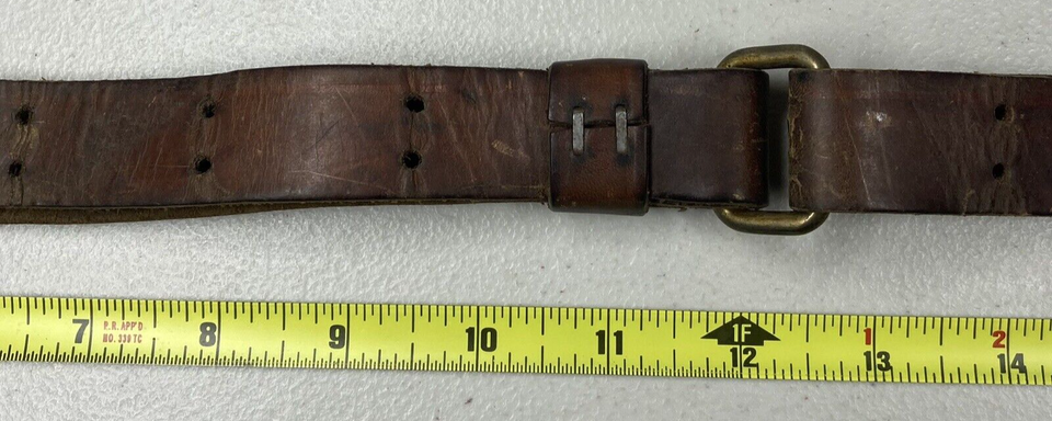 Vintage Brown Leather Adjustable 1" Rifle Sling Strap With Herter's ...