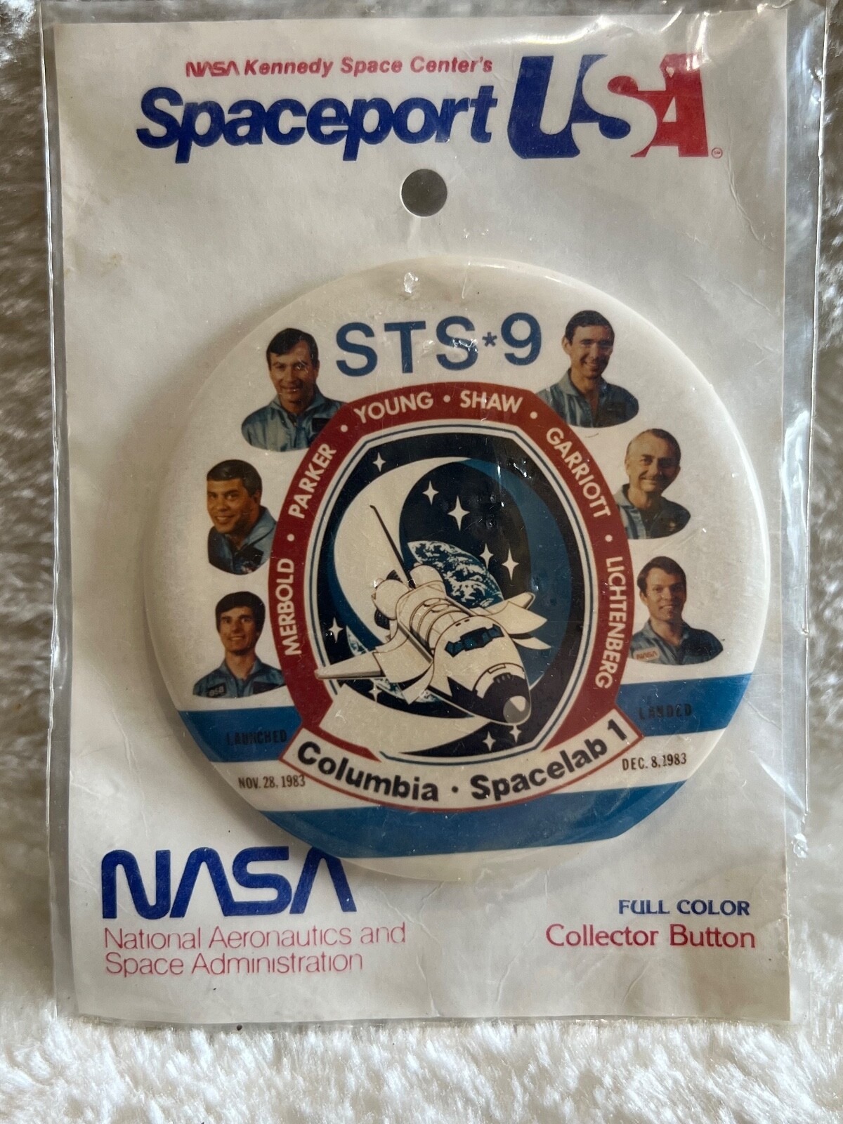 Vintage Spaceport USA NASA STS-9 Space Shuttle Pin COLUMBIA spacelab 1 | eBay