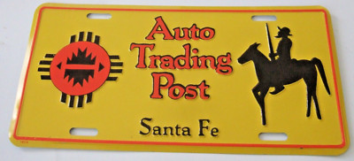 NEW ORIGINAL AUTO TRADING POST * SANTA FE AUTO DEALERSHIP LICENSE PLATE ...