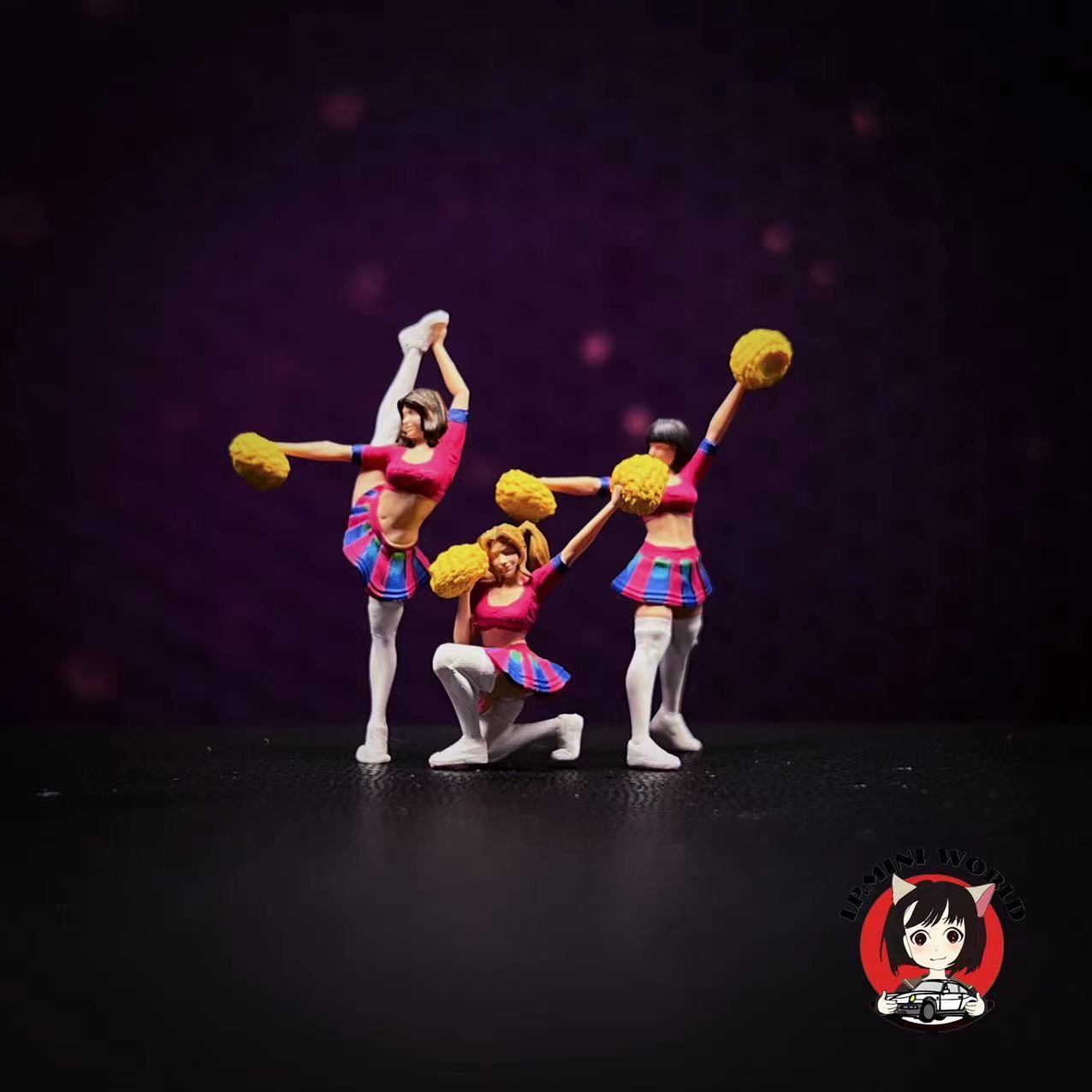1/64 Cheerleading beauties Mini Figures Ornaments Miniature Toys Scene ...
