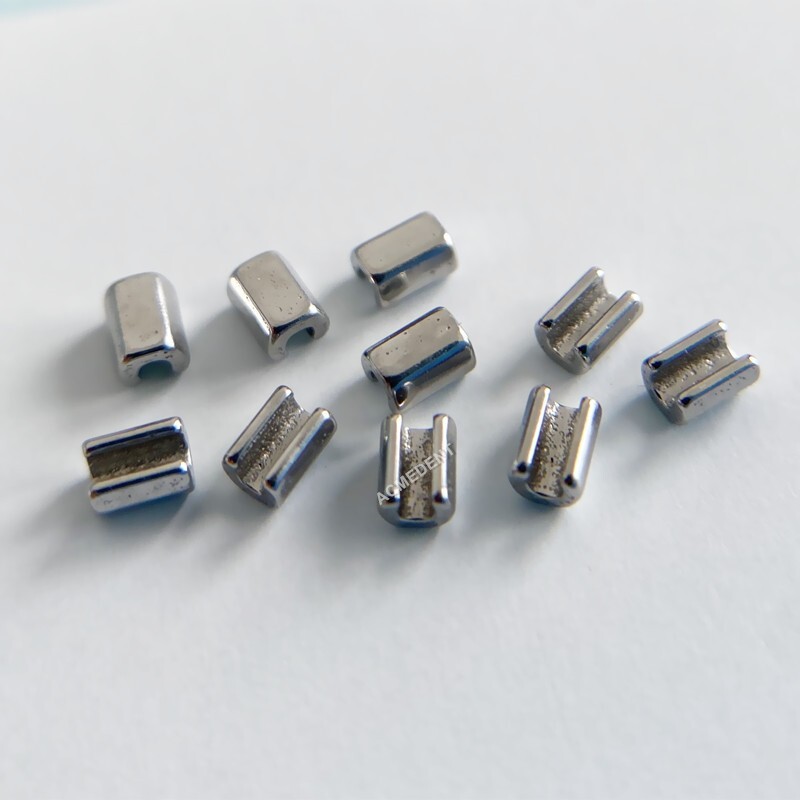 300-Pcs Crimpable Hooks Stop Dental Ortho Rectangular Hole Arch Wire ...