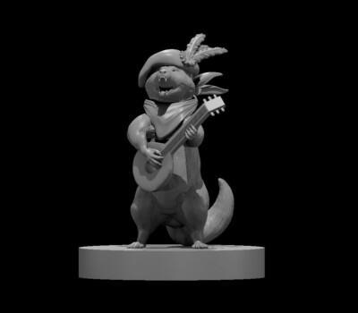 Raccoon Bard with Lute 28mm Scale DND D&D Tabletop Miniature | eBay