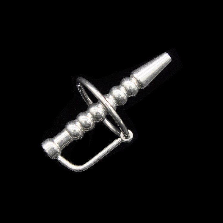 Stainless Steel BDSM Stretcher Sounding Penis Rods With Glans Ring ...