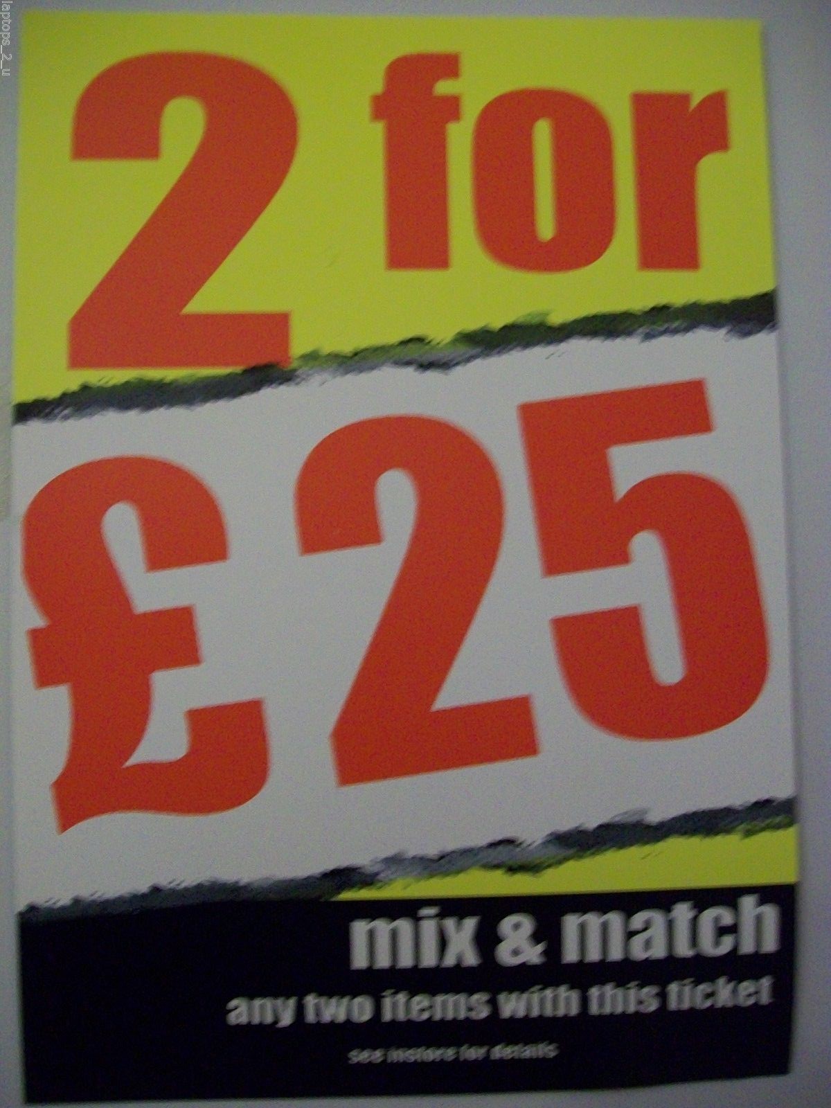100 Price Labels Signs *2 for £25* Sale Shop TAGS Retail Promotional ...