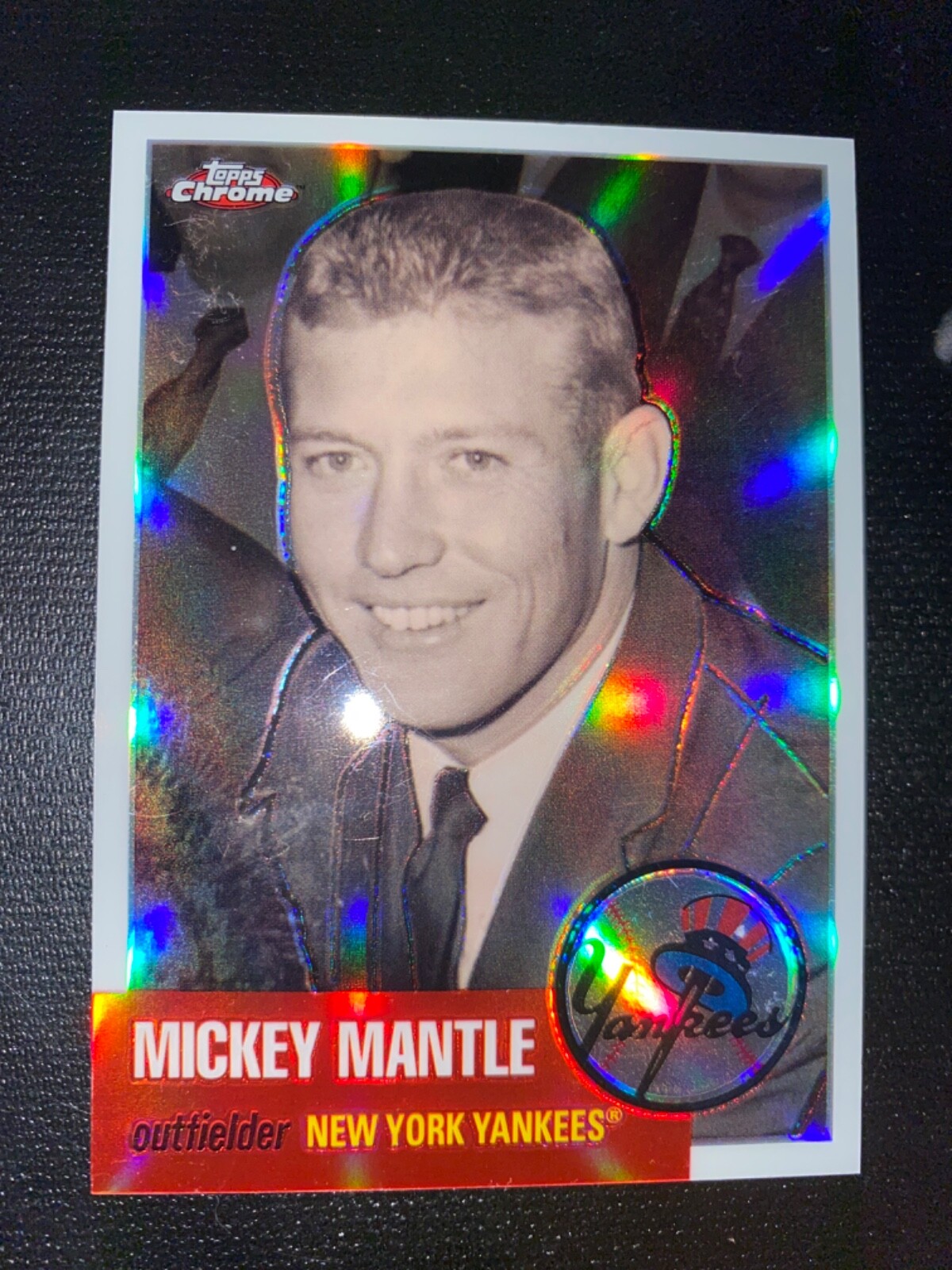2007 Topps Chrome Mickey Mantle Story White Refractor #MMS24 Mickey ...
