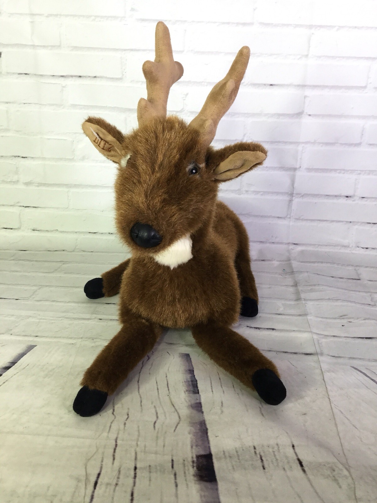 Ditz Designs Large Sitting Laying Deer Reindeer Plush Stuffed Animal ...