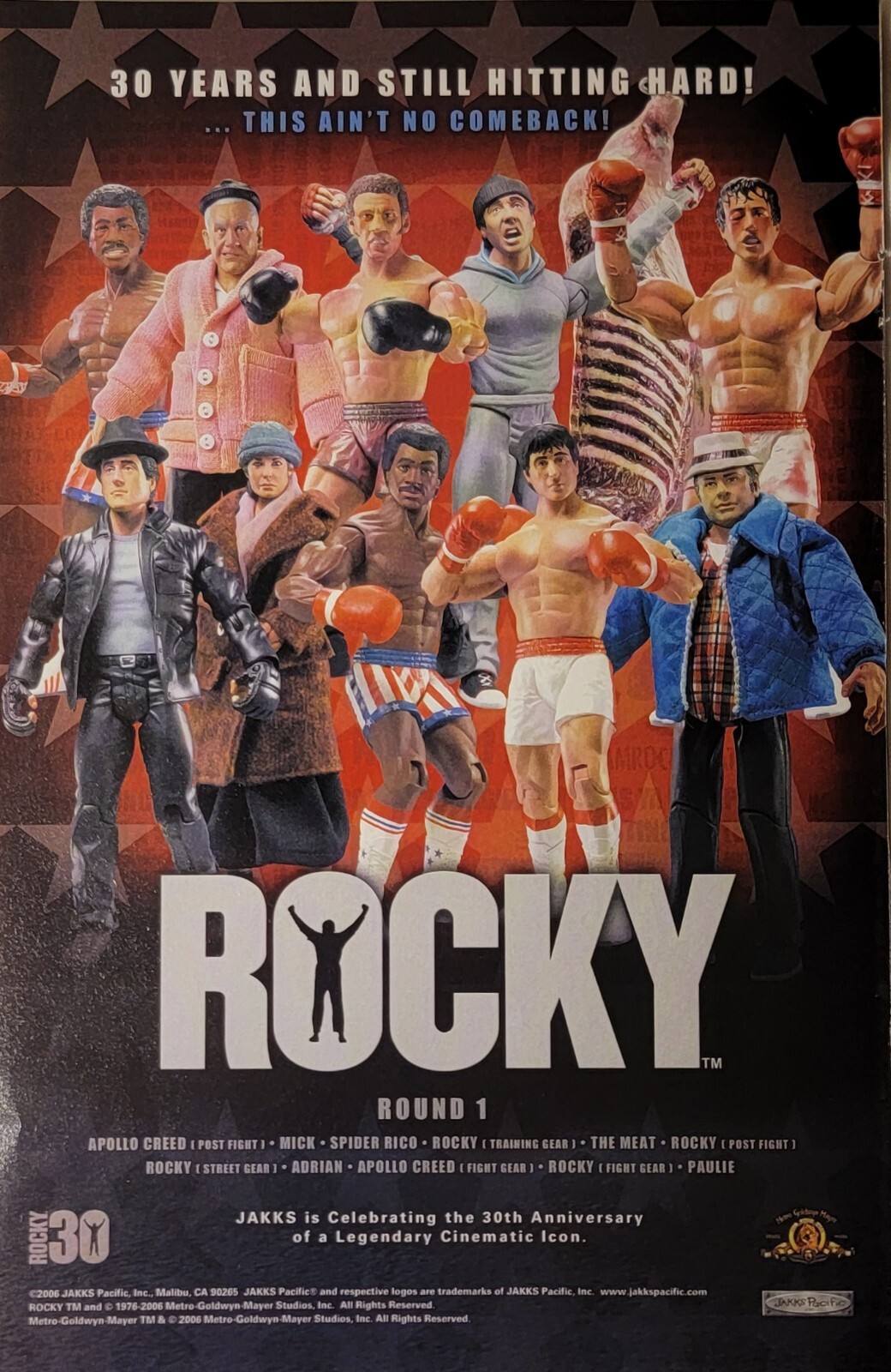 2006 Rocky Round 1 Action Figure Sylvester Stallone Print Ad/Poster ...