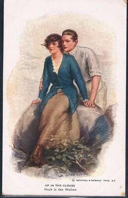 Y189 ART DECO a/s LESTER RALPH "UP IN THE CLOUDS" COUPLE Romance ...