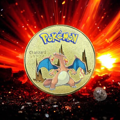 Pokemon Charizard Collectible Coin - Gold Metal Medallion | eBay