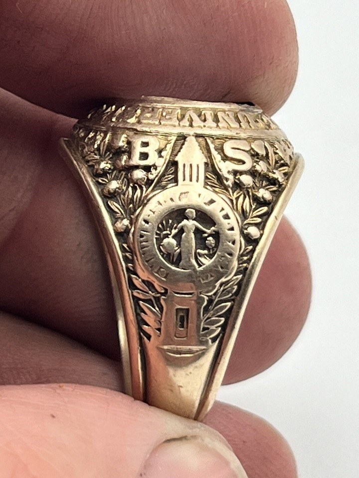 1953 University Of Alabama Herff Jones Class Ring 10K No Stone .46 ozt ...