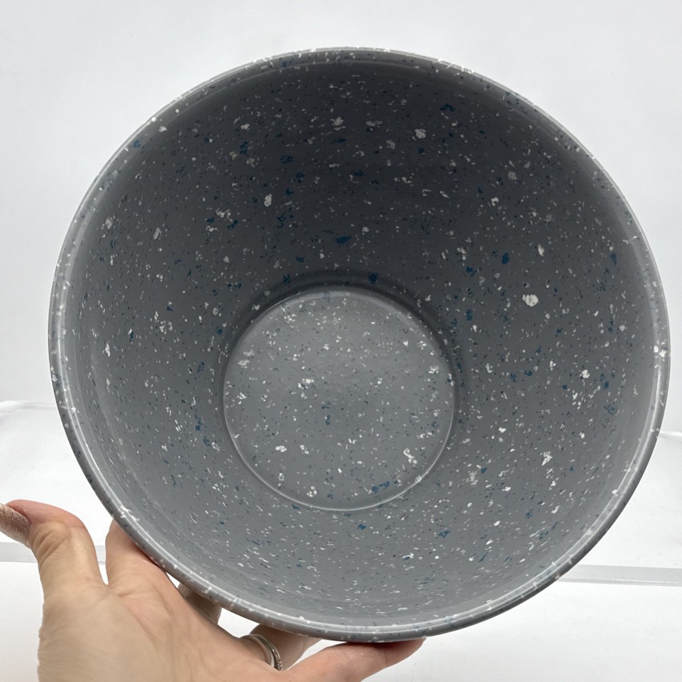 PRISTINE RACHAEL RAY GRAY CONFETTI 10” “GARBAGE/TRASH” MIXING BOWL VERY ...