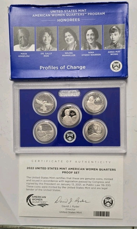 2022 American Women Quarters U.S. Mint Clad Proof Quarter Set ...