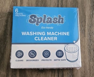 Splash Spotless Washing Machine Cleaner Deep Cleaning All Washers NIP 6 ...