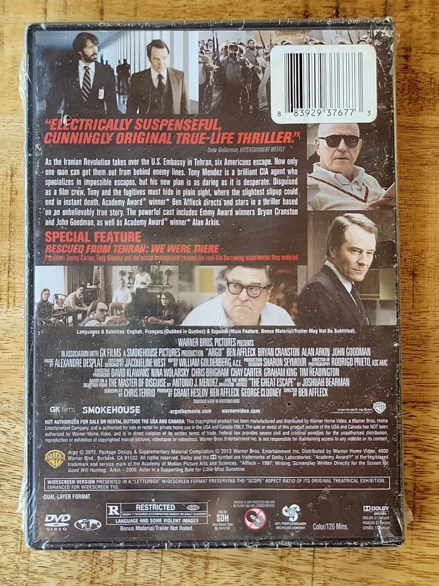 Argo Movie Dvd Cover