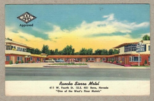 Rancho Sierra Motel, U.S. Highway 40, Reno Nevada NV Linen Postcard | eBay