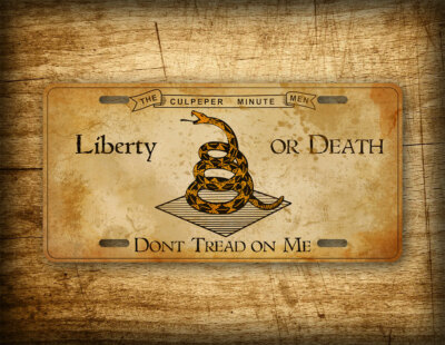 Culpeper Minute Men License Plate Patriotic USA DTOM Liberty or Death ...