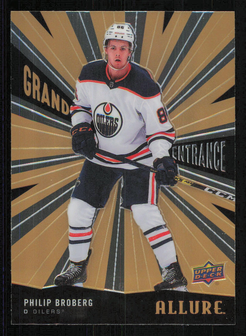 2020-21 Upper Deck Allure Grand Entrance Gold #GE18 Philip Broberg ...