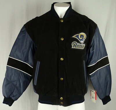 St. Louis Rams Vintage NFL G-III Men's Snap Up Leather Jacket | eBay