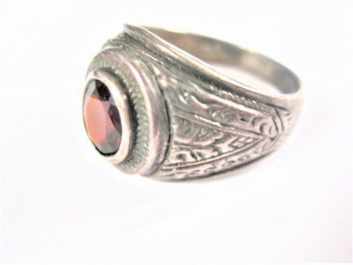 Antique Ring Silver 925 with Garnet, 5.15 g | eBay