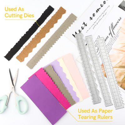 Paper Tearing Ruler Metal Cutting Dies for Diy Scrapbooking Embossing ...