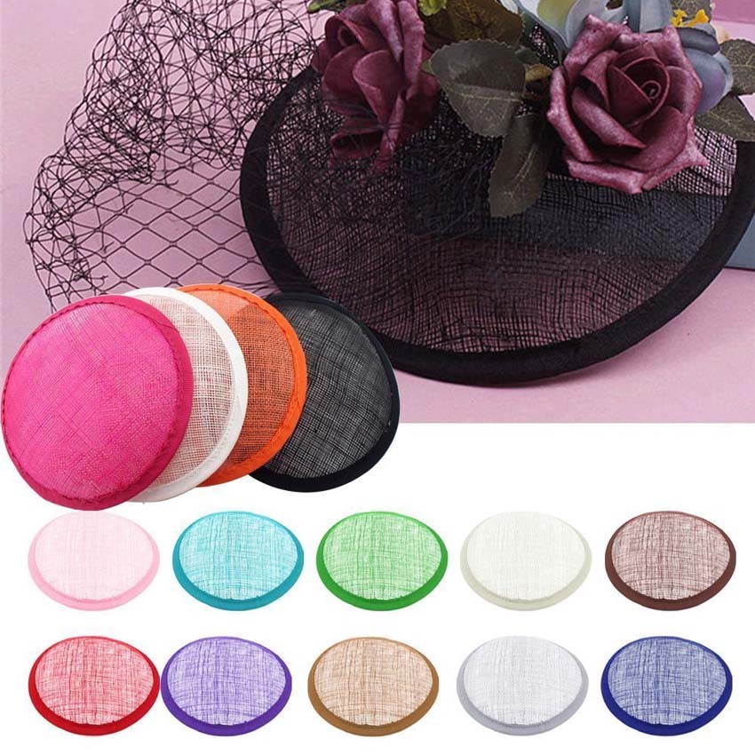 2×13.5CM Women Round Sinamay Base Fascinator DIY Hat Millinery Making ...