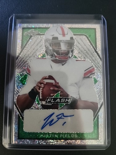 2021 Leaf Flash JUSTIN FIELDS Autograph /25#PA-JF1 Auto Green Steelers ...