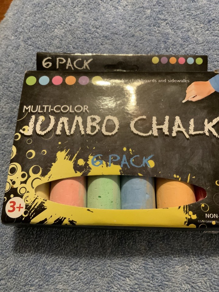 Multi-Color Jumbo Chalk 6-Pack Blackboard And Sidewalk Chalk | eBay