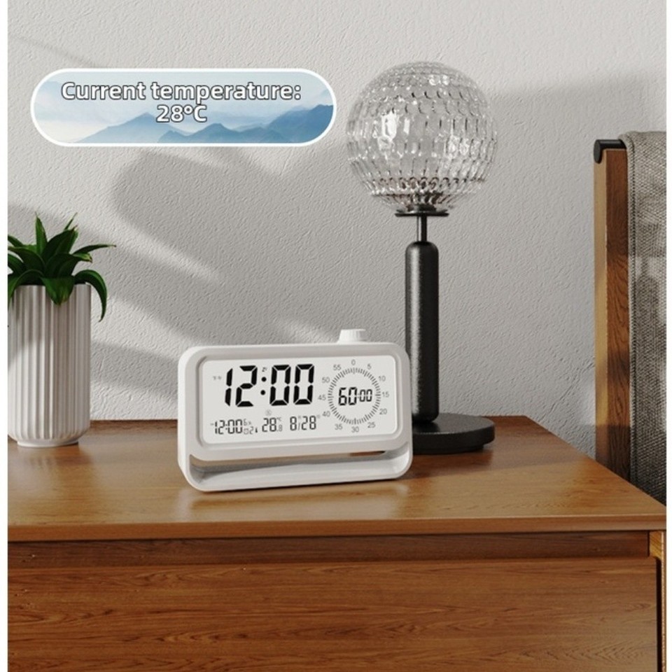 Digital Alarm Clock Countdown Timer Travel Triple Alarms USB ...