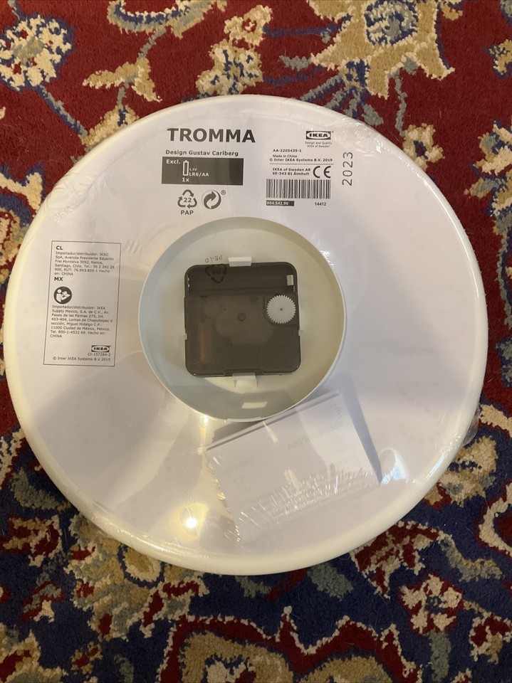 IKEA TROMMA Analog Wall Clock White 10" Modern Sustainably Sourced ...