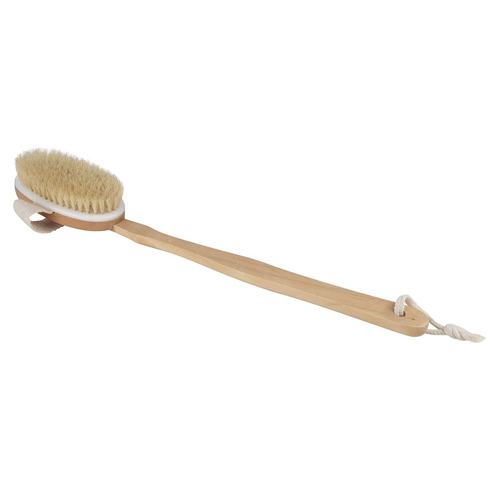 2 Pack Dry Brushing Body Brush, Natural Bristle Wooden Bath Shower Long ...