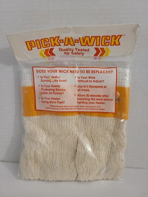 Pick-A-Wick Kerosene Heater Wick PW-57 Envirotemp Kerosene-sun Sears ...