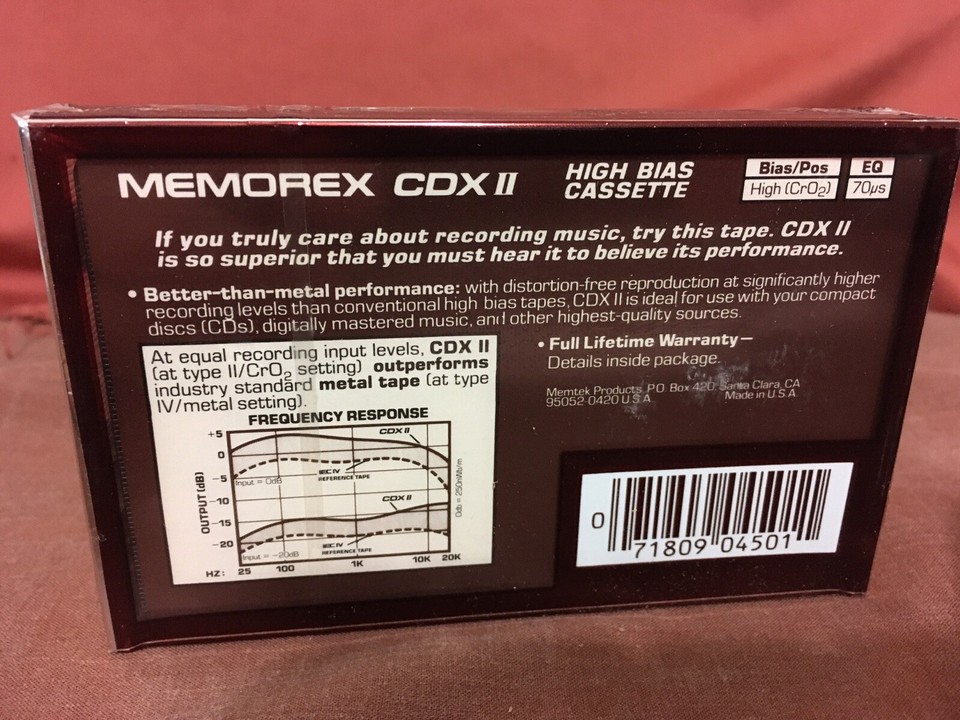 Memorex CDXII 90 Metal Audio Cassette Tapes Made in the USA Vintage NOS ...