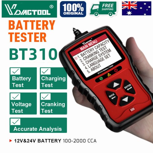 Digital Battery Analyzer VDIAGTOOL BT310 12/24V Battery Load Tester ...