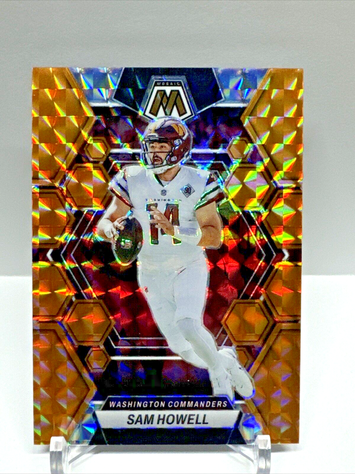 2023 Mosaic Sam Howell Orange Fluorescent /199 No.243 Commanders ...