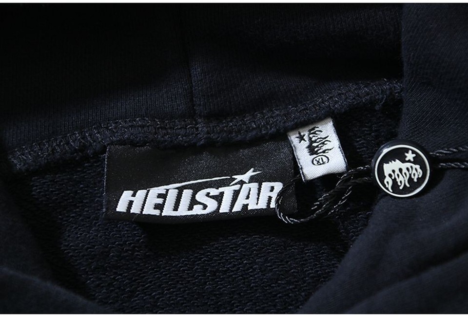HELL print STAR hoodie black Street Casual S, M, L, XL | eBay