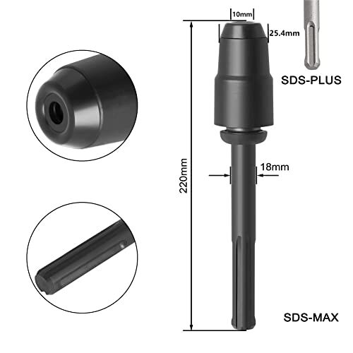 SDS Max to SDS Plus Adapter 40Cr Steel SDS Plus Drill Chuck Conversion ...