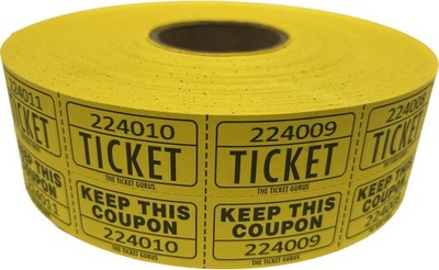 The Ticket GURU-Large Number Raffle 50/50 TICKETS-2000/ROLL Yellow | eBay