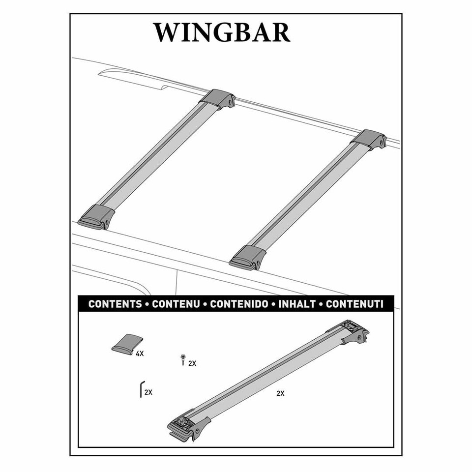 2009-2023 Ford Flex Roof Rack Cross Bars Black Set Luggage Rack Pair To ...