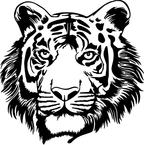 Tiger Head Wild Animal Car Truck Wall Window Vinyl Sticker Decal 6" x 6 ...