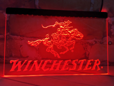 WINCHESTER LED Neon Light Sign for Guns and Ammo Store Shop Firearms ...