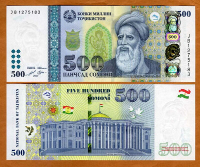 Tajikistan, 500 Somoni, 2021, Ex-USSR, P-New, UNC New Security, highest ...