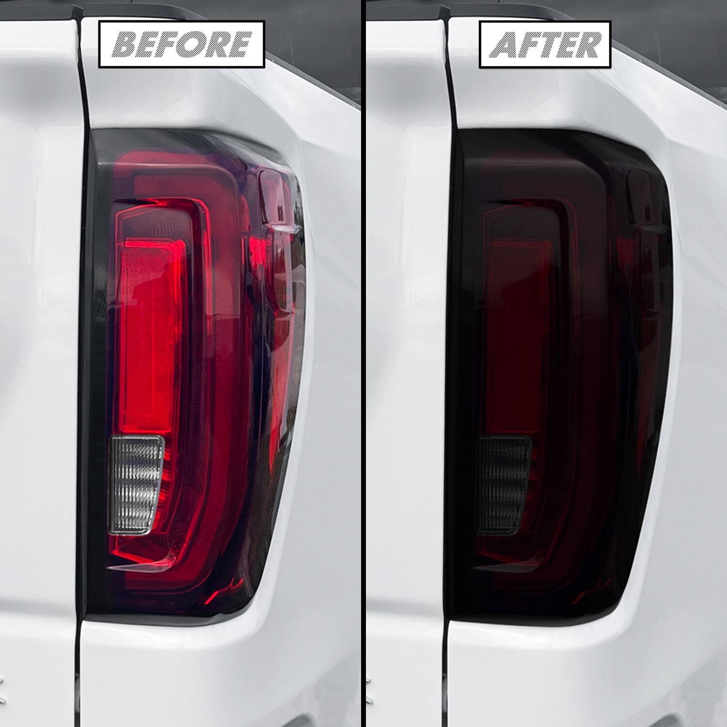 FOR 19-24 GMC Sierra 1500 Tail Light (AT4 AT4X Denali) SMOKE Precut ...