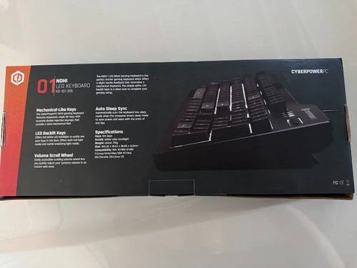 CyberPowerPC Black KB-161-306 Wired Gaming Keyboard 01 Nohi LED Backlit for sale online | eBay